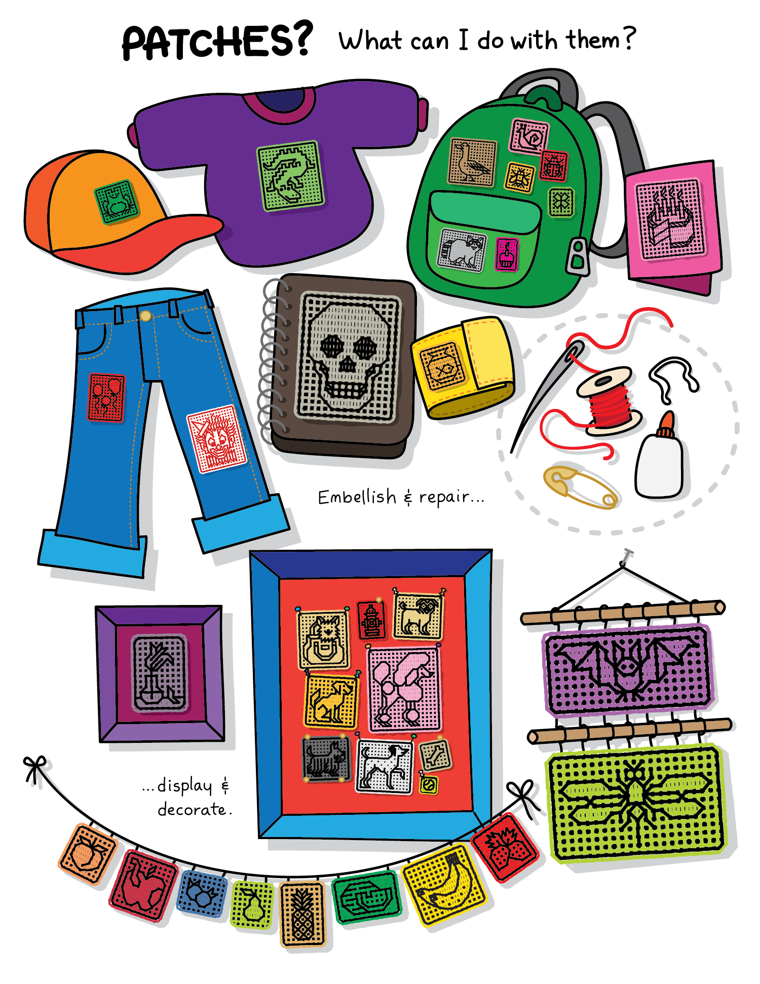 Interlocking Patches to Crochet & Collect